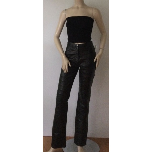 Paolo Santini | Pants & Jumpsuits | Vintage Paolo Santini Black Leather ...